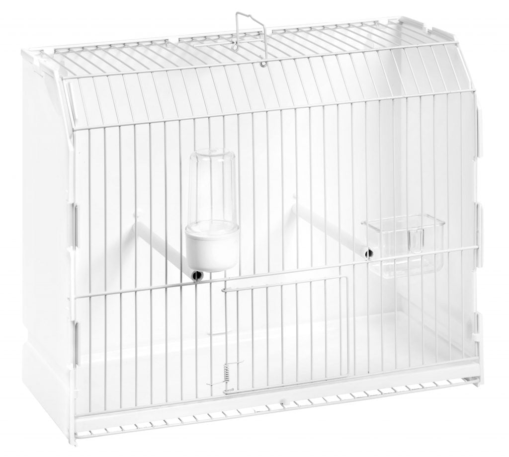 2GR White front display cage with 1 door – Birdjungle